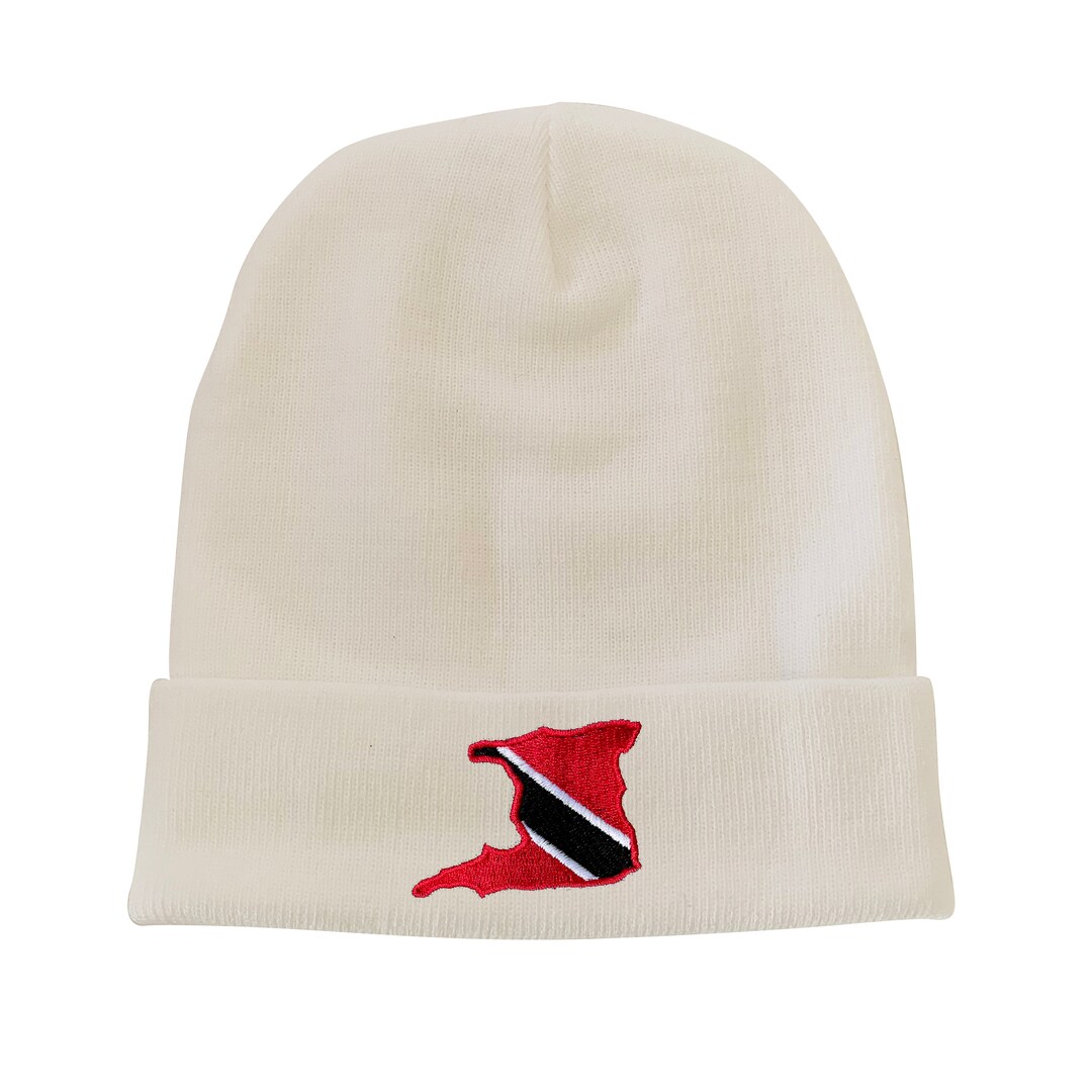 Trinidad and Tobago Flag Map Embroidered Beanie Flag Hat Winter Hat - Etsy