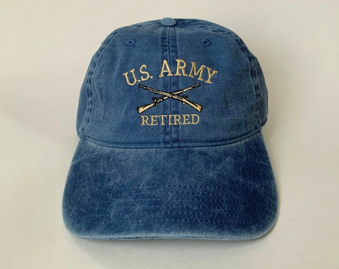 United States Army Retired Embroidered Cap Baseball Hat Veteran Cap ...