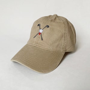 Golf Ball & Club Embroidered Cap Golf Hat Dad Cap Dad Hat Logo Cap ...