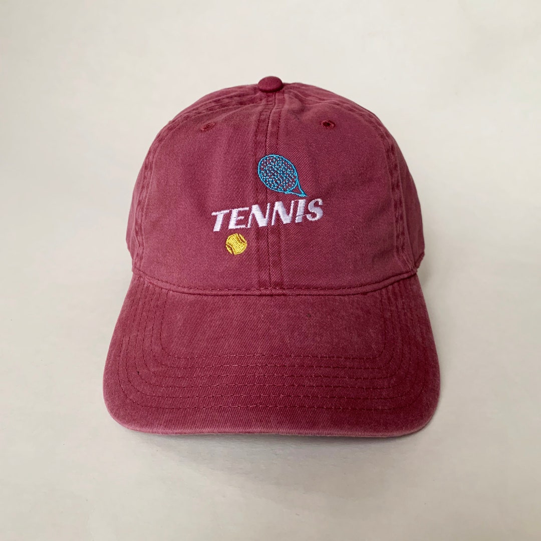Tennis Ball & Raquet Embroidered Cap Sports Hat Dad Cap Dad Hat Logo ...
