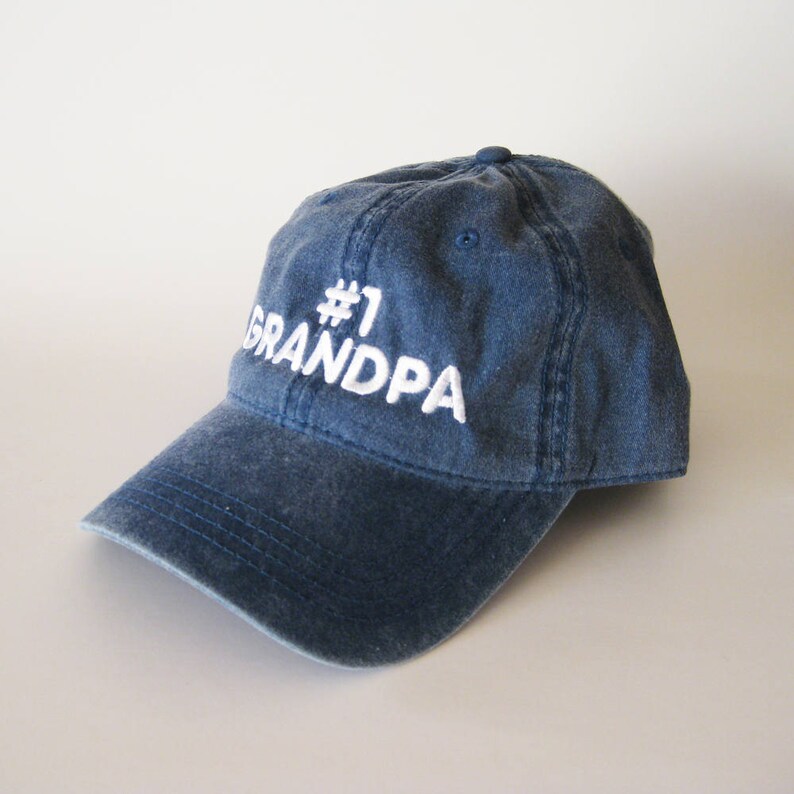 Number 1 Grandpa Cap #1grandpa Cap Granda Hat Grandpa Embroidered Hat ...