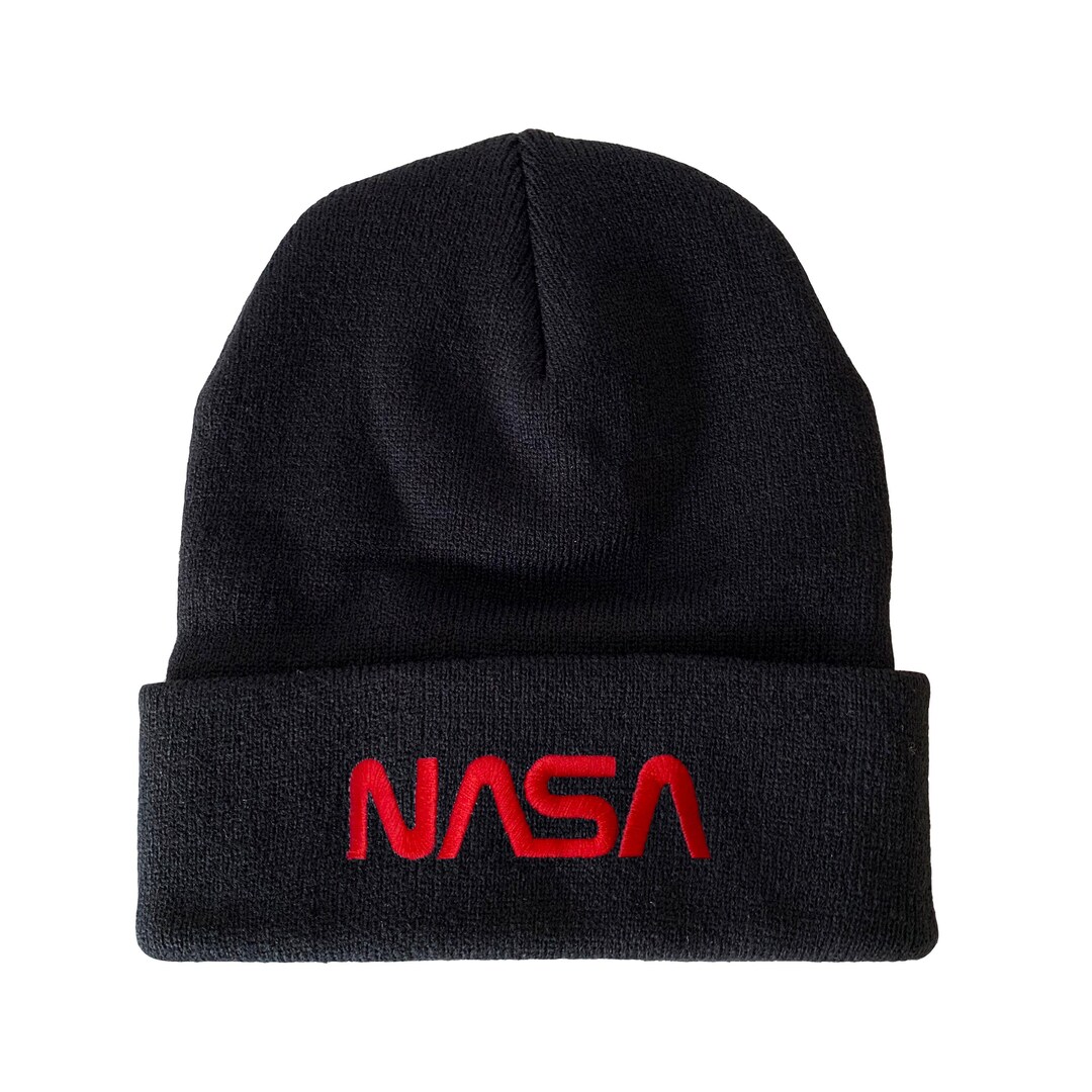 Vintage NASA Logo Embroidered Beanie Hat - Etsy
