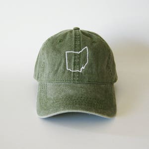 Ohio State Map Embroidered Cap Baseball Cap Dad Cap Ohio Map State Cap ...