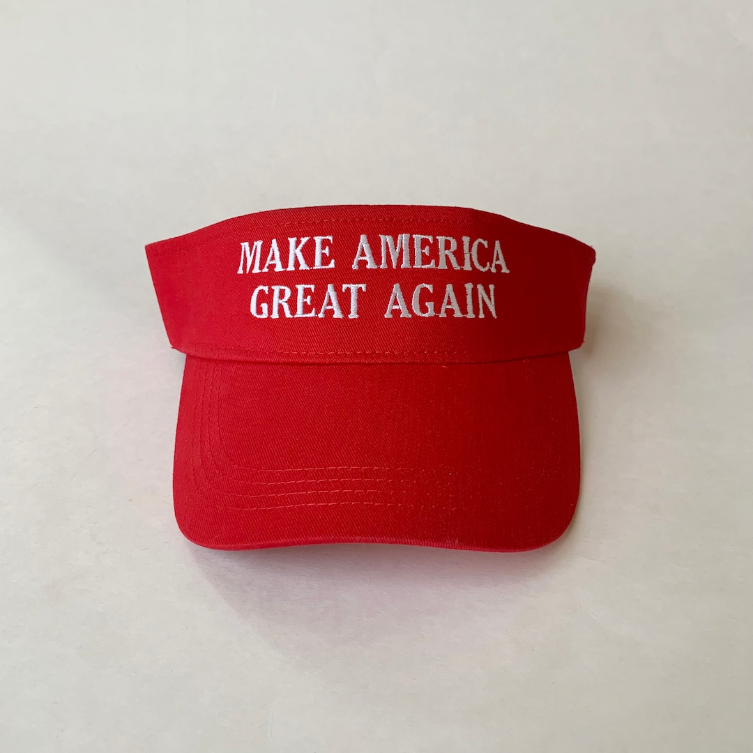 Make America Great Again Embroidered Visor MAGA Hat Patriot Cap Sun Cap ...