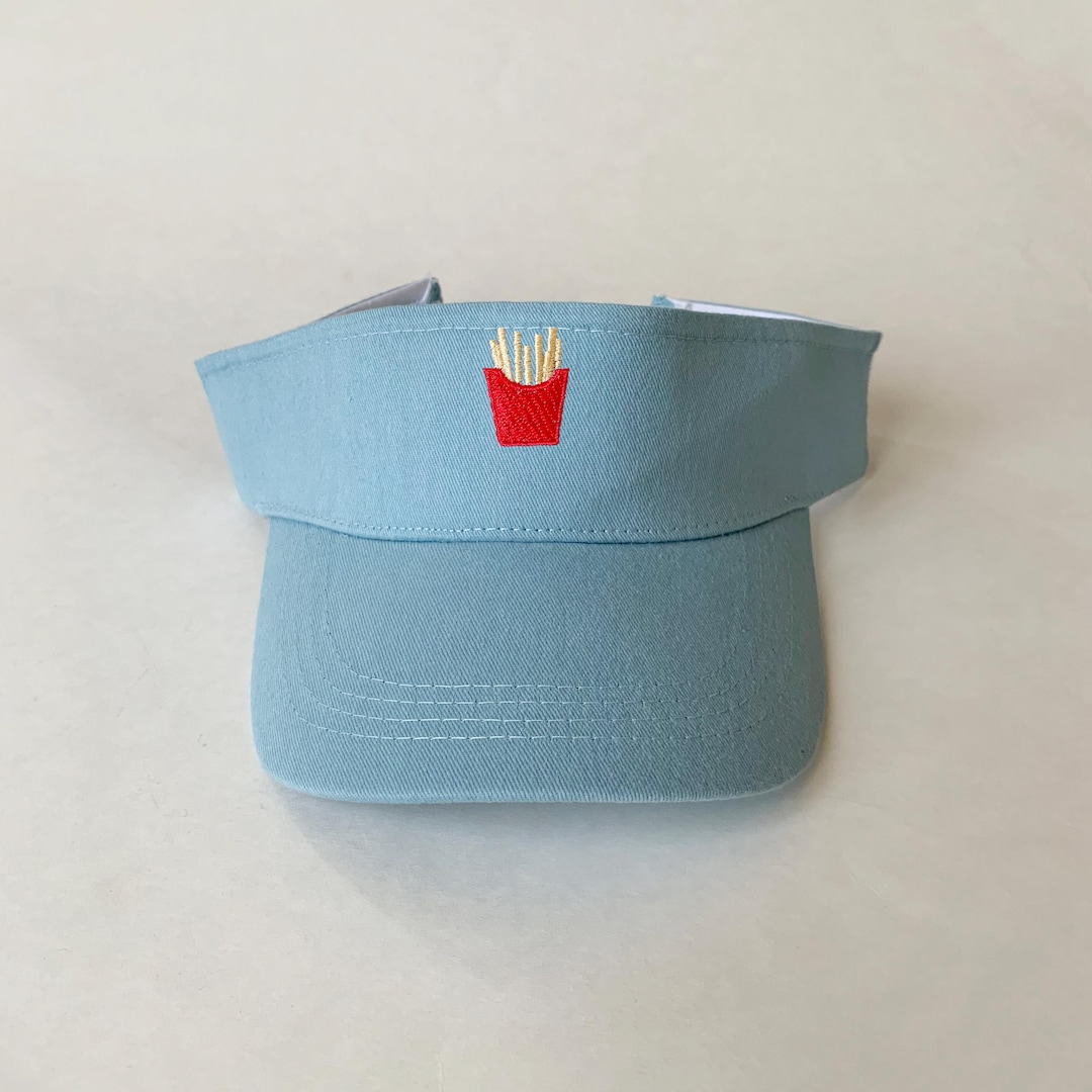 French Fries Embroidered Visor Cotton Visor - Etsy