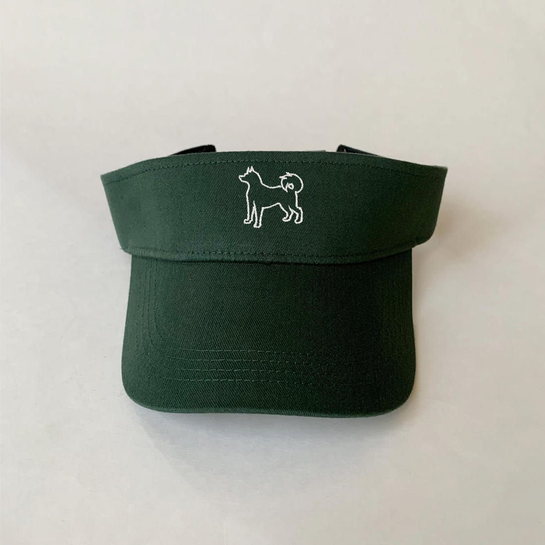 Shiba Inu Outline Embroidered Visor Dog Embroidered Cotton Visor - Etsy