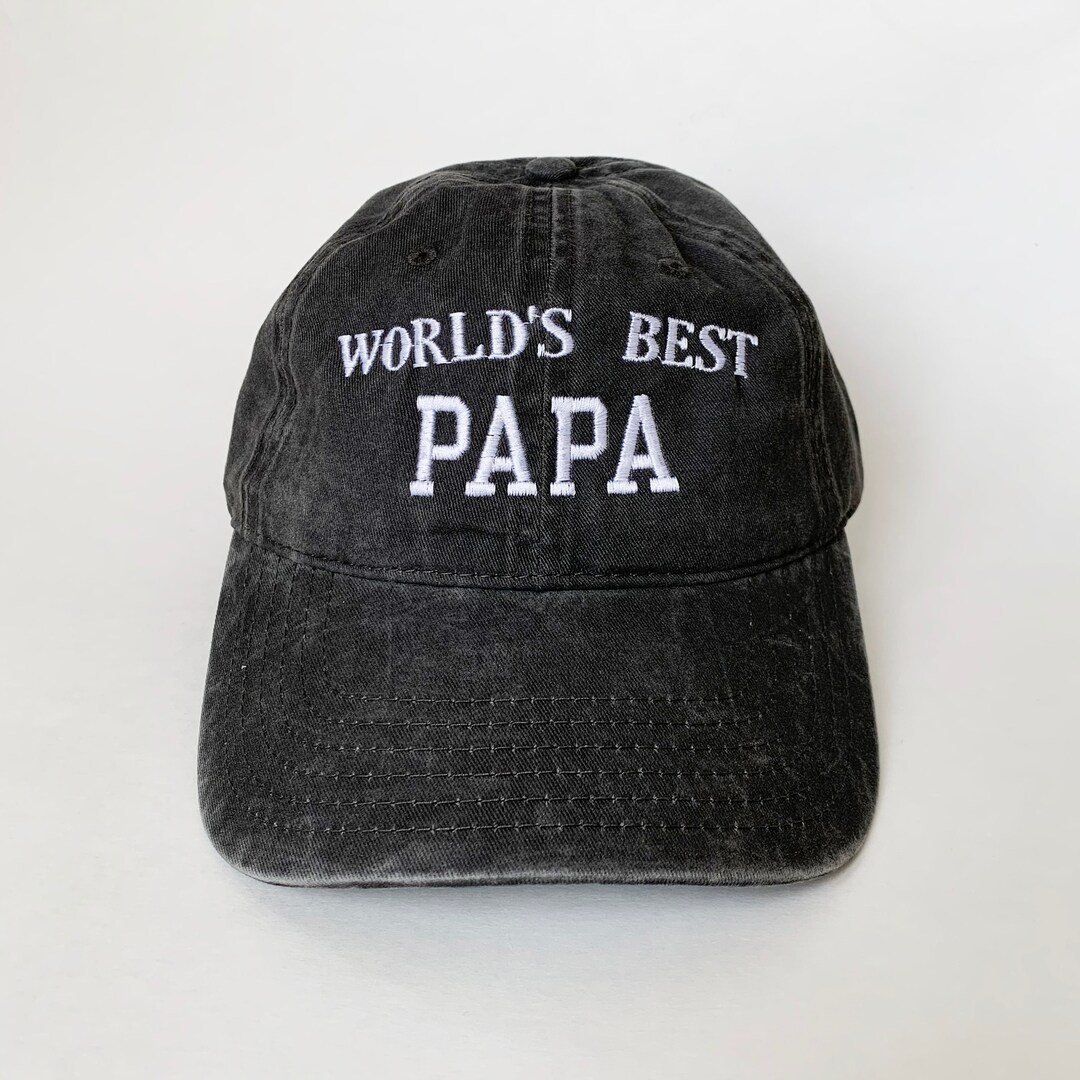 World's Best Papa Cap Grandpa Cap Embroidered Cap Baseball Cap Dad Cap ...