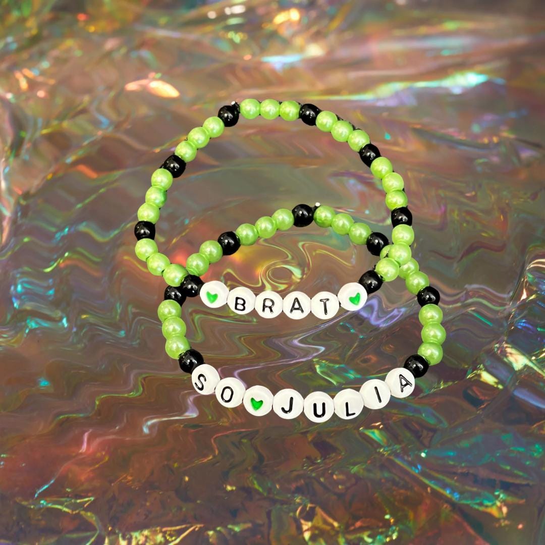 Brat Beaded Friendship/convention/exchange Bracelet - Etsy