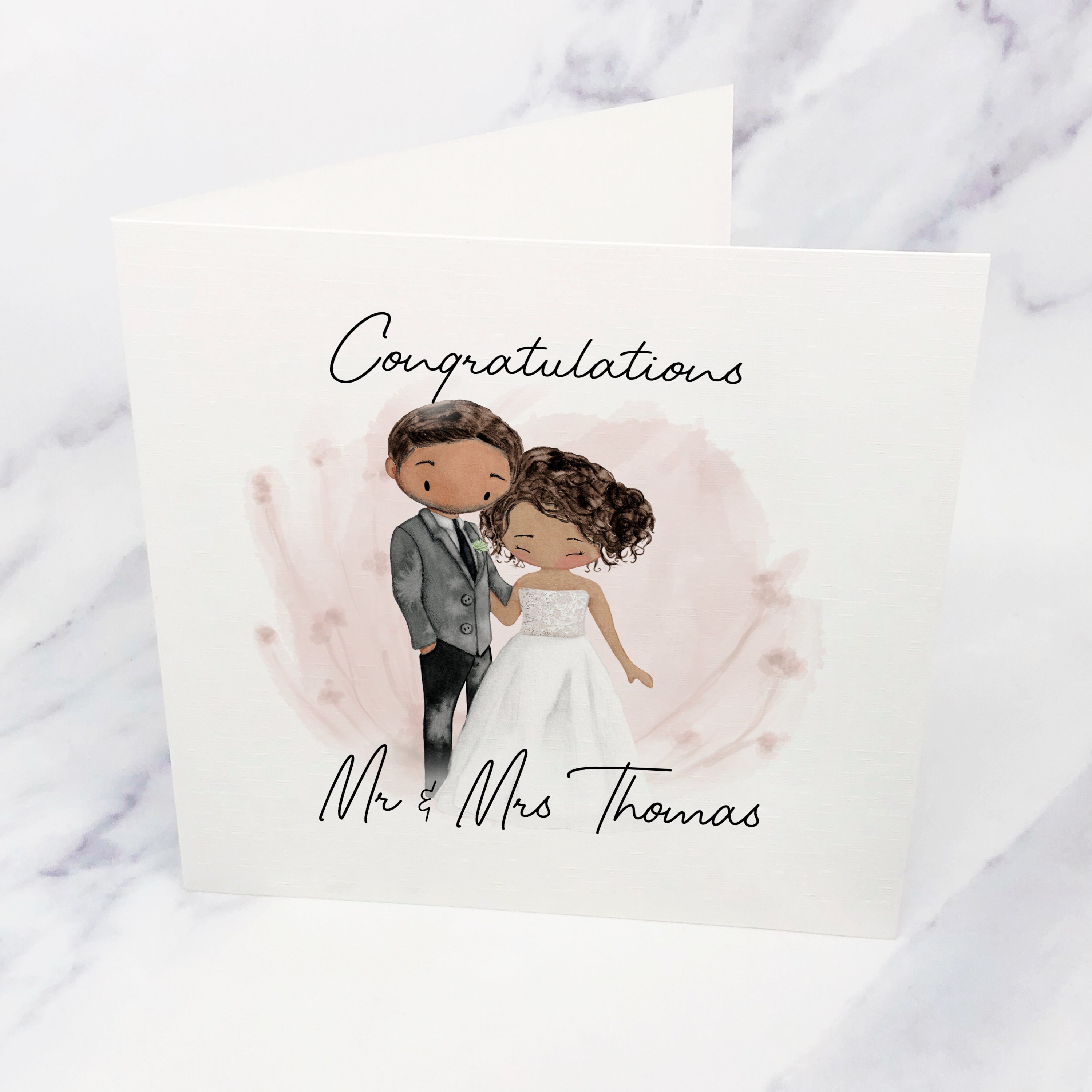 Congratulations Mr and Mrs Bride and Groom Wedding Day Card | Etsy