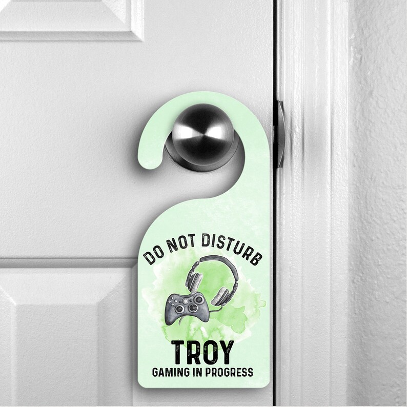 Personalised Gamer Do Not Disturb Room Door Hanger Gaming in - Etsy UK