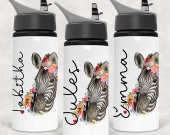 Zebra Water Bottle | Etsy