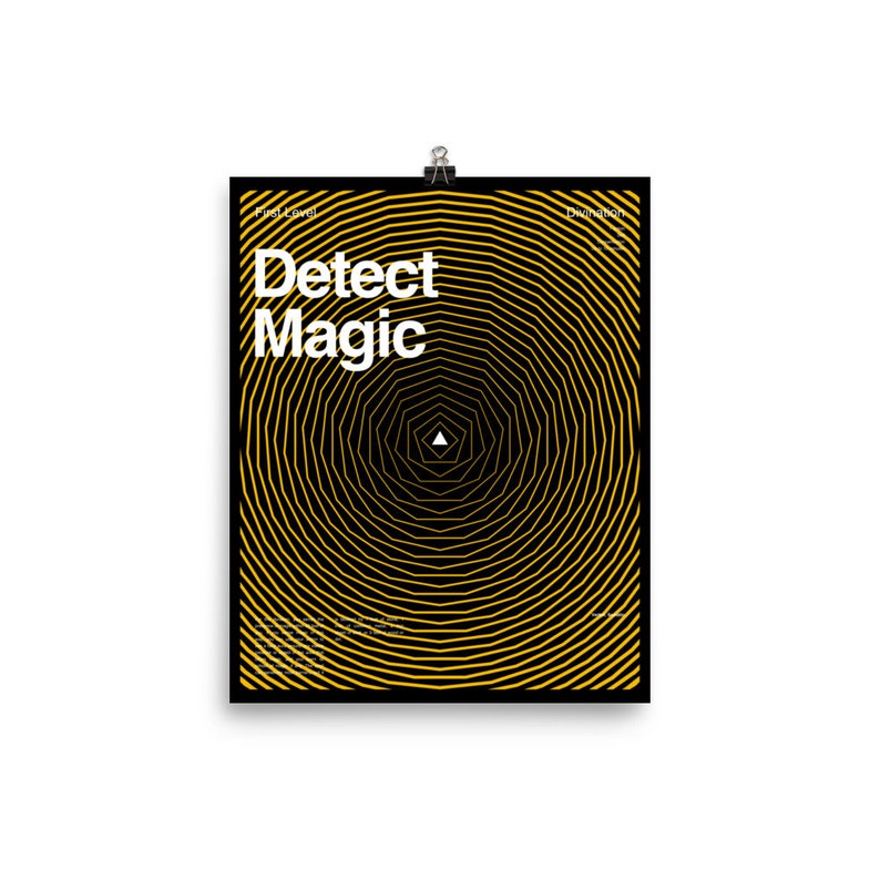 Detect Magic Poster Dungeons and Dragons Tabletop Role - Etsy