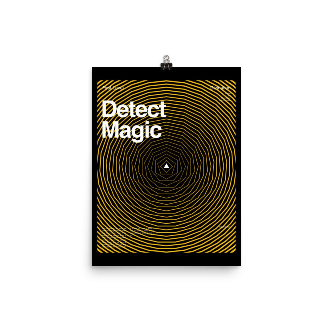 Detect Magic Poster Dungeons and Dragons Tabletop Role Playing DND - Etsy