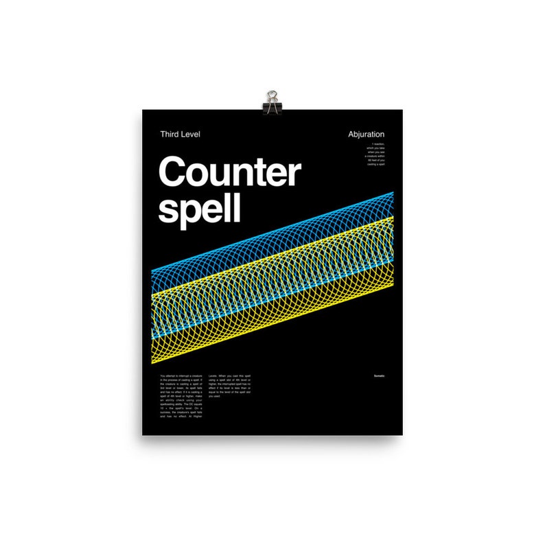 Counterspell Poster | Dungeons and Dragons | Tabletop Role Playing ...