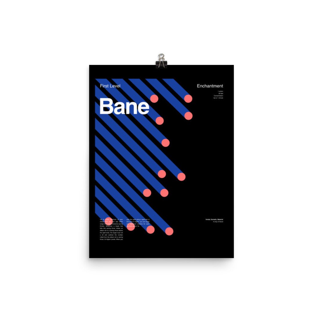 Bane Poster | Dungeons and Dragons | Tabletop Role Playing | DND - Etsy
