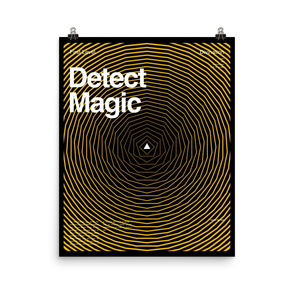 Detect Magic Poster Dungeons and Dragons Tabletop Role - Etsy