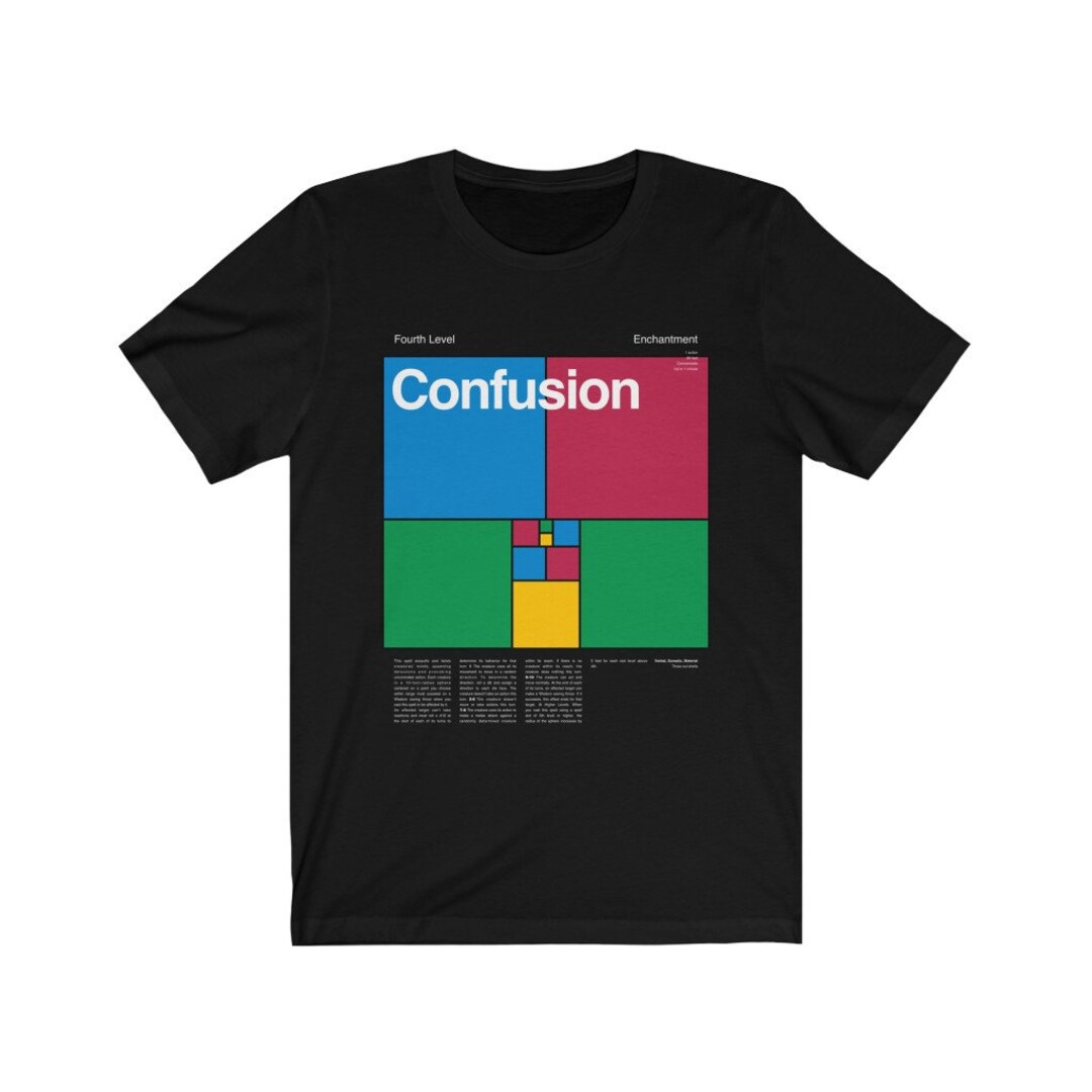 Confusion Spell T-shirt | DND Gifts | Dungeons and Dragons | D&D ...