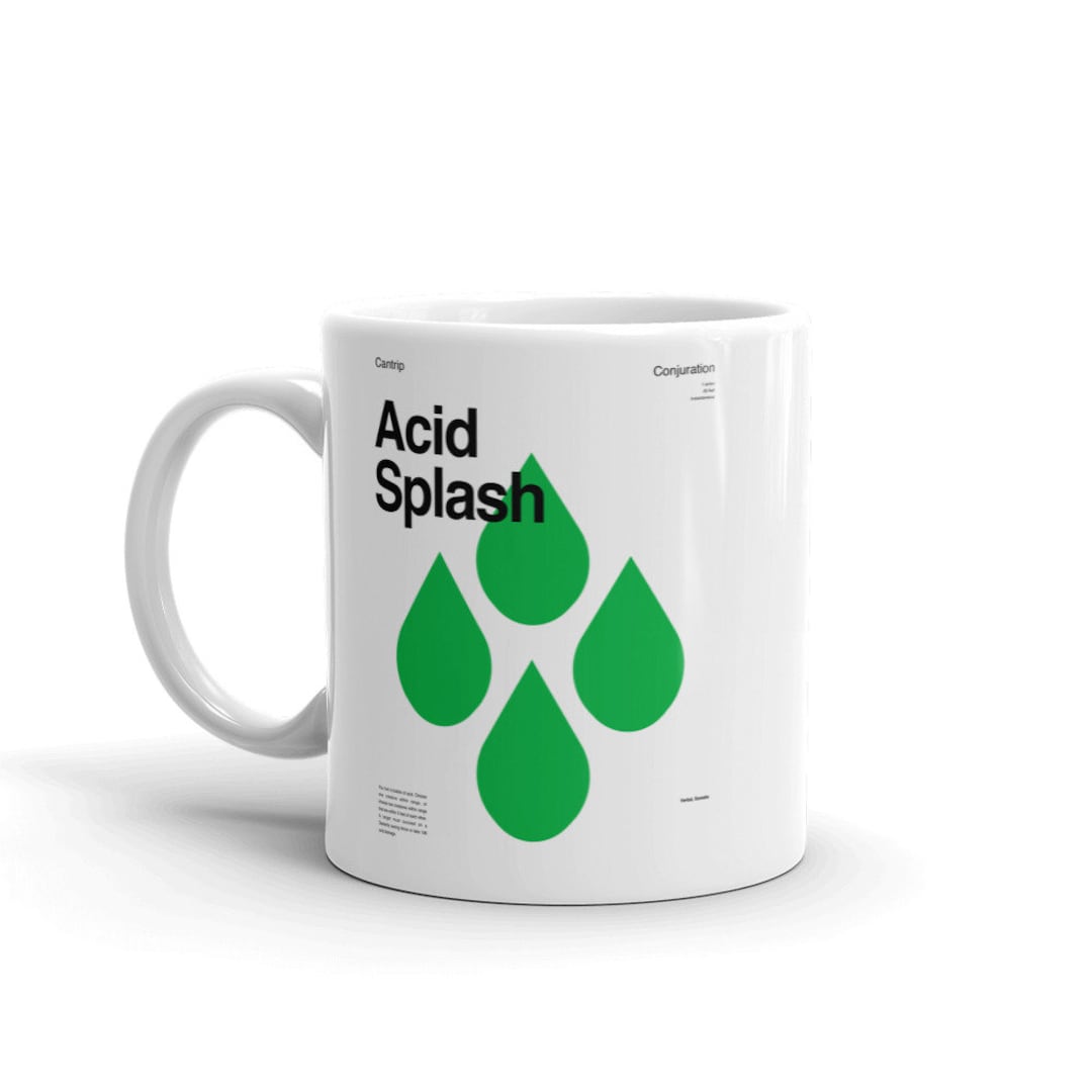 Acid Splash Mug DND Gifts Dungeons and Dragons D&D Dungeon Master ...
