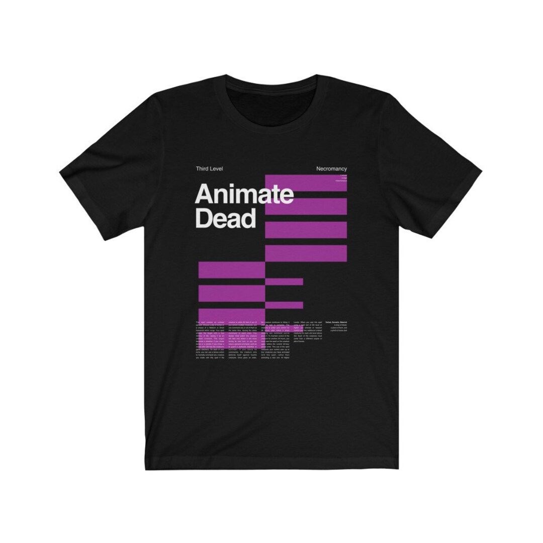 Animate Dead Spell T-shirt | DND Gifts | Dungeons and Dragons | D&D ...