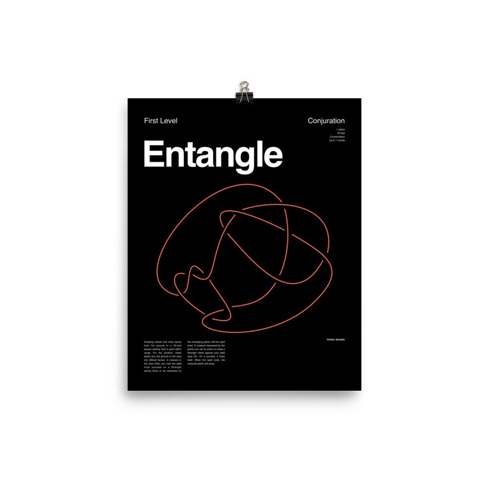 Entangle Poster Dungeons and Dragons Tabletop Role Playing - Etsy