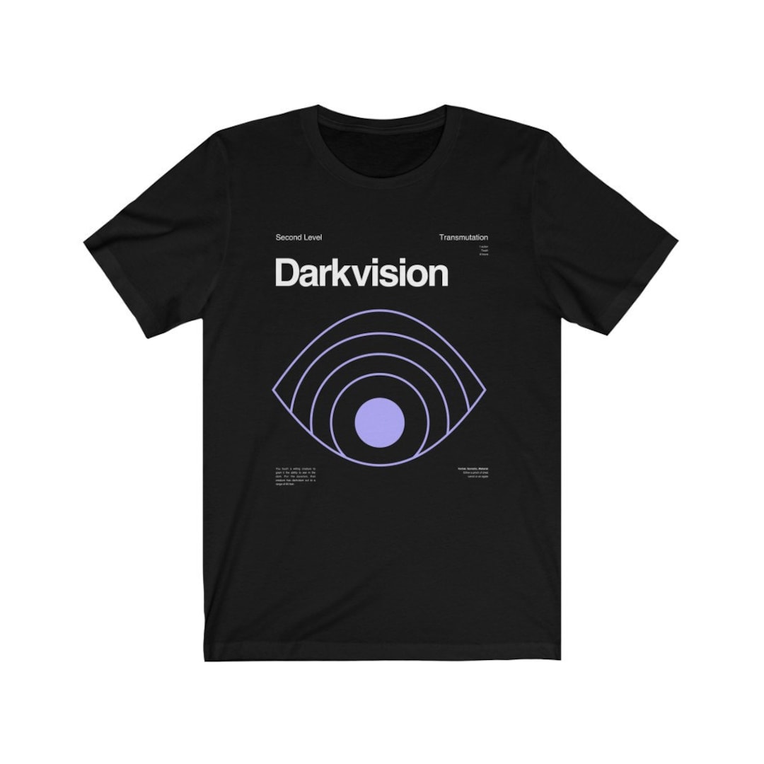Darkvision T-shirt | DND Gifts | Dungeons and Dragons | D&D | Dungeon ...