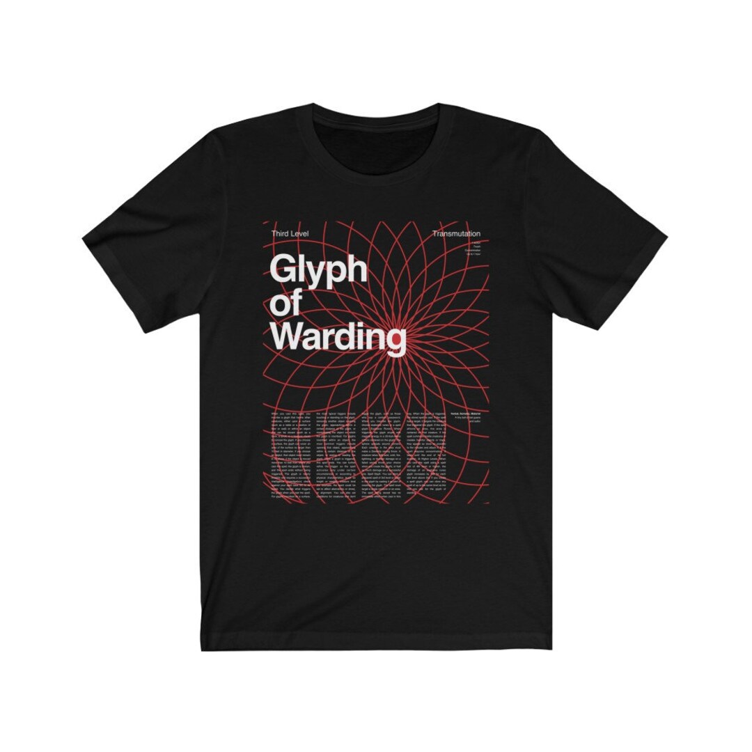 Glyph of Warding Spell T-shirt | DND Gifts | Dungeons and Dragons | D&D ...