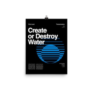 Create or Destroy Water Poster | Dungeons and Dragons | Tabletop Role ...