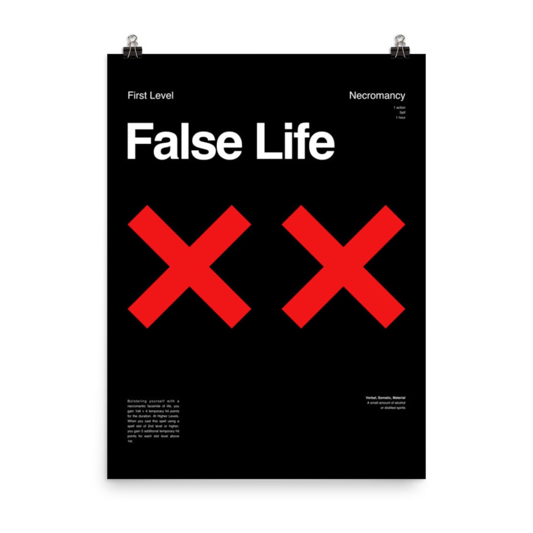 False Life Poster | Dungeons and Dragons | Tabletop Role Playing | DND ...