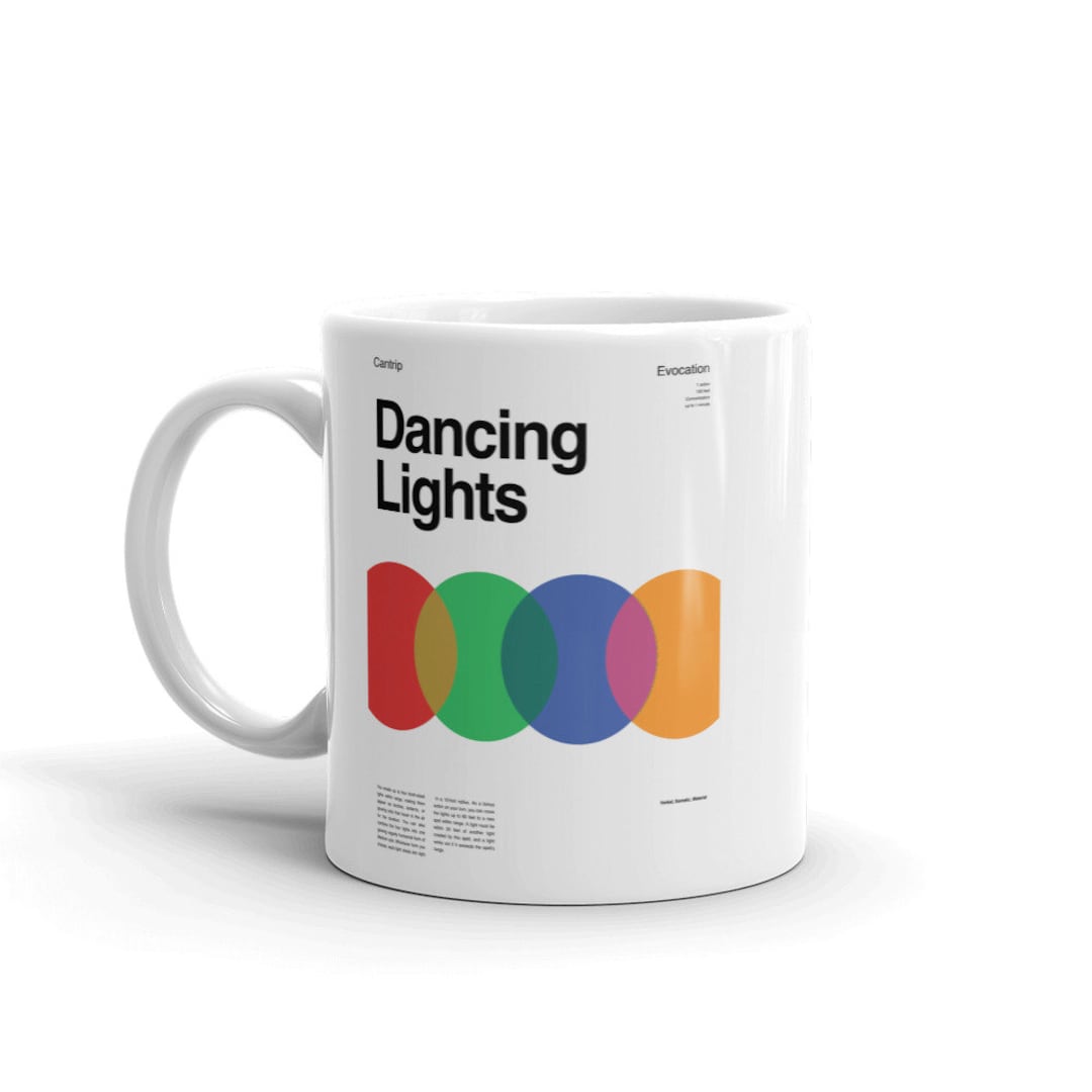 Dancing Lights Mug | DND Gifts | Dungeons and Dragons | D&D | Dungeon ...
