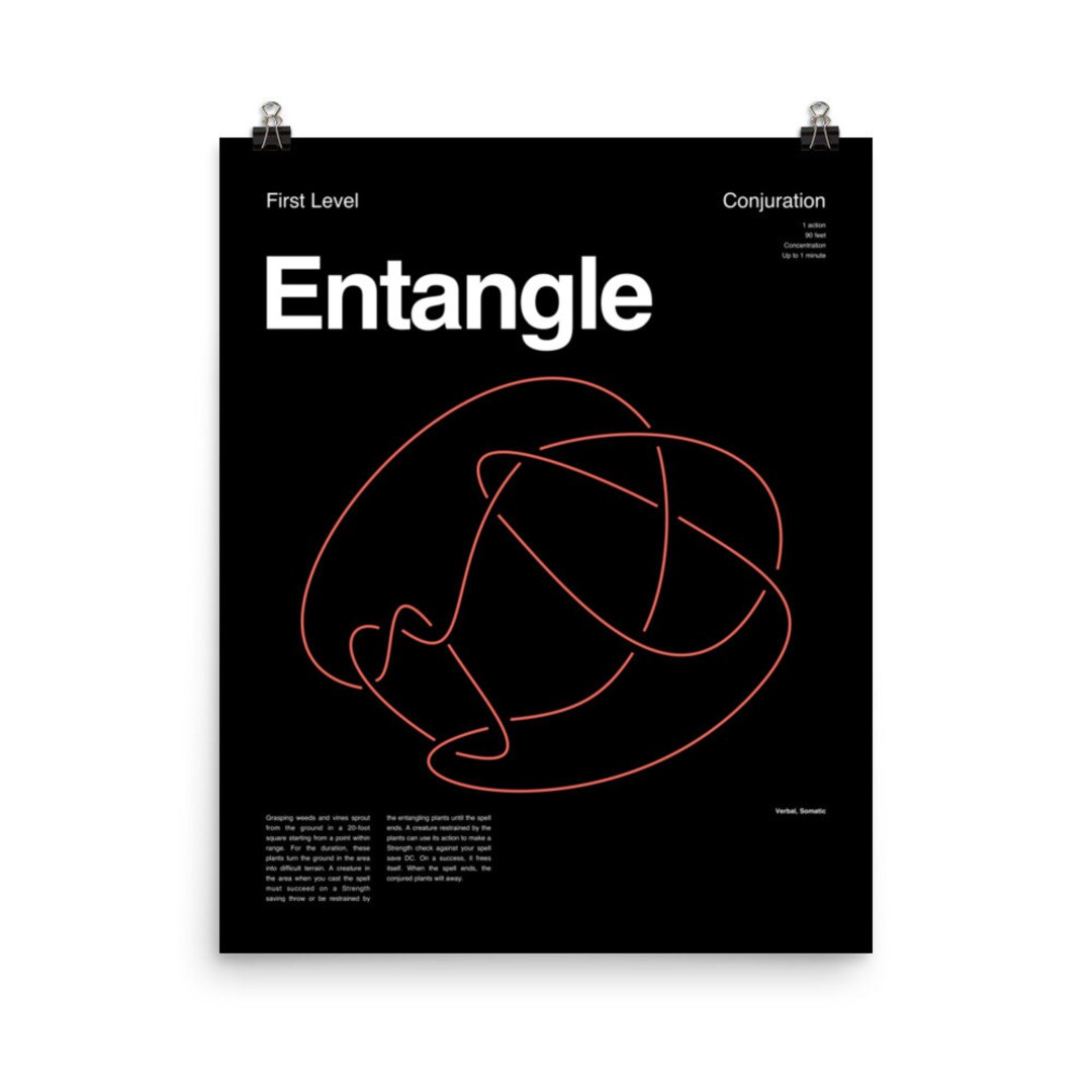 Entangle Poster Dungeons and Dragons Tabletop Role Playing DND - Etsy