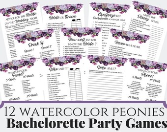 12 Rose Gold Bachelorette Party Games Printable Bachelorette | Etsy