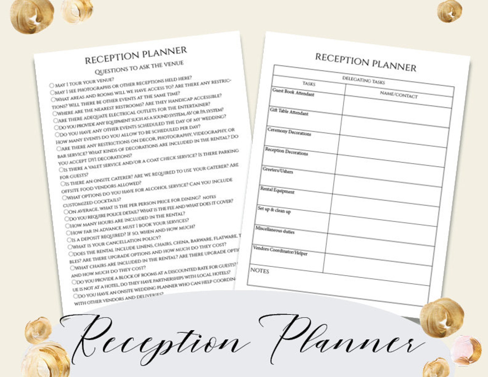 Wedding Reception Planner And Seating Planner Wedding Seating Etsy