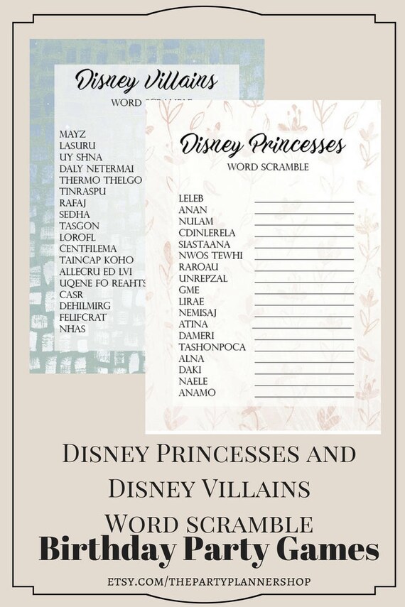 Disney Princess Word