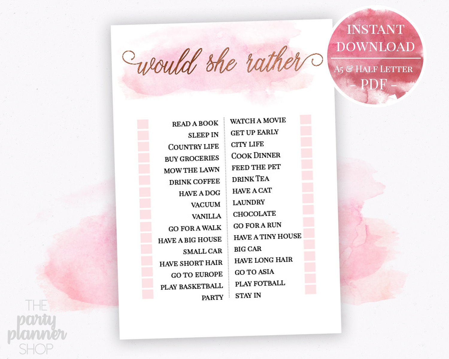 12 Rose Gold Bachelorette Party Games, Printable Bachelorette Party ...