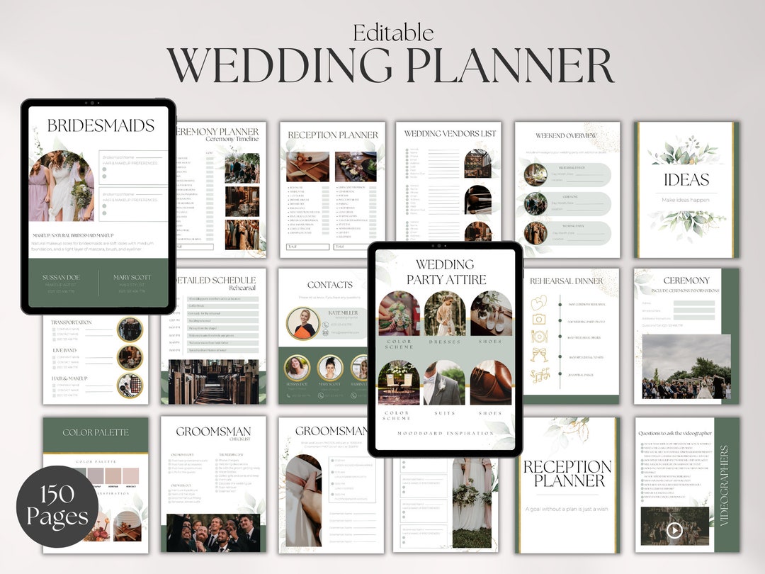 Wedding Planner, DIY Wedding Planner Pages, Printable Wedding Planner ...