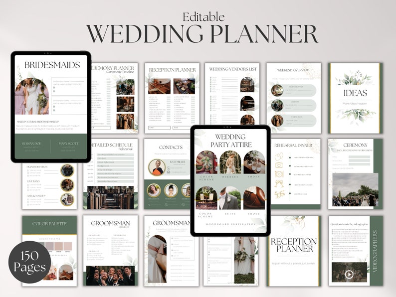 Wedding Planner, DIY Wedding Planner Pages, Printable Wedding Planner ...