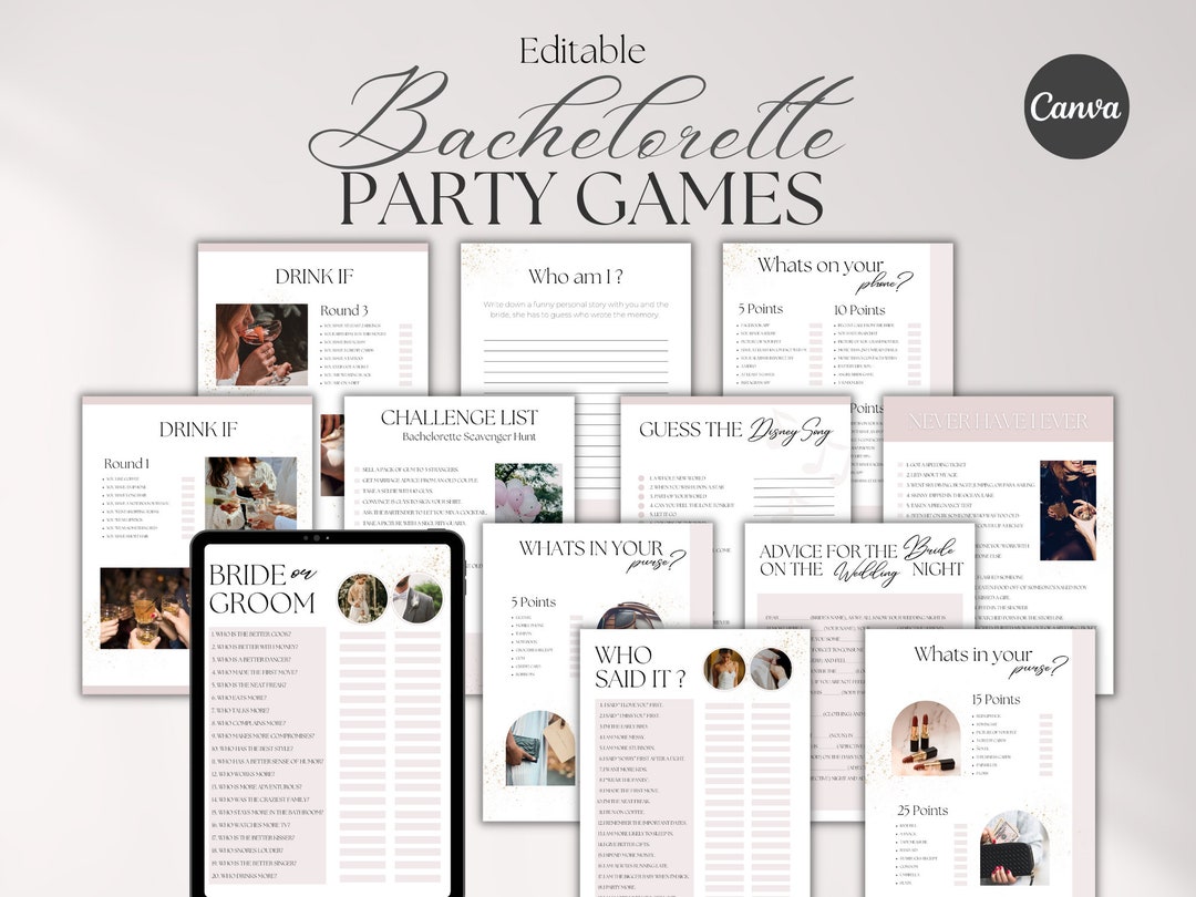 5 Wedding Reception Games, Printable Wedding Reception Game, Editable ...