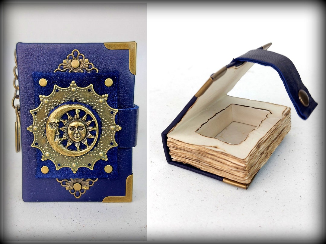Mini Book With SECRET COMPARTMENT, Mini Leather Book Keychain ...