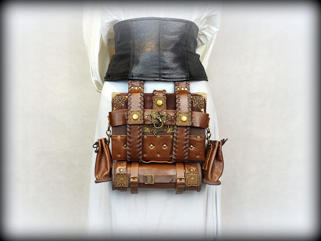 Handmade Leather Journal Set – Medieval LARP A5 Notebook With Belt ...
