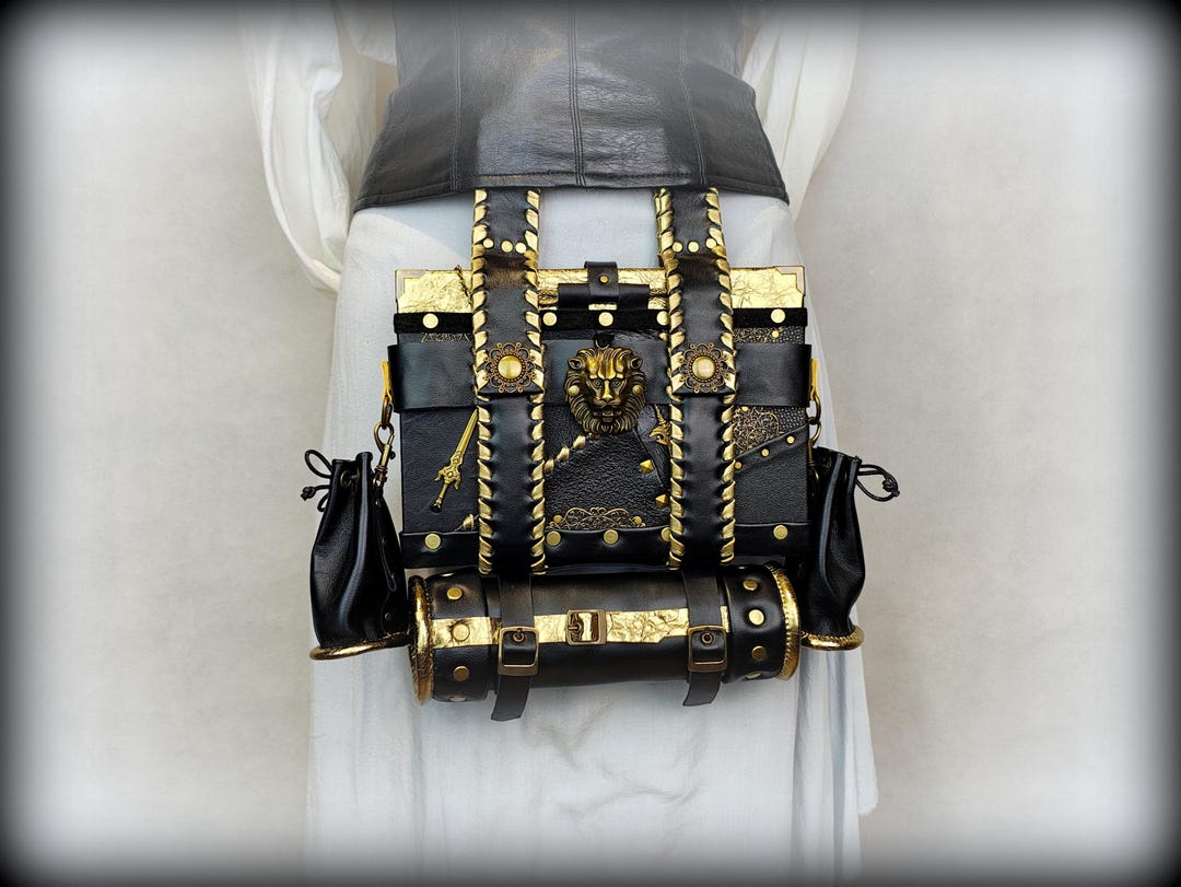 Book Holder, Alchemy Kit, Grimoire Fantasy Journal, Lion Leather ...