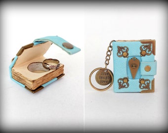 Ring Box, Secret Compartment Miniature Book, Fantasy Ring Box, Hollow ...