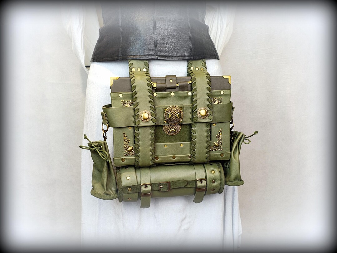 Book Holster, Alchemy Kit, Grimoire, Fantasy Journal, Leather Journal ...