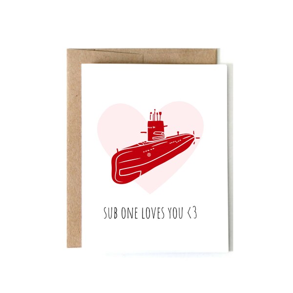 Submarine Greeting Card - Etsy