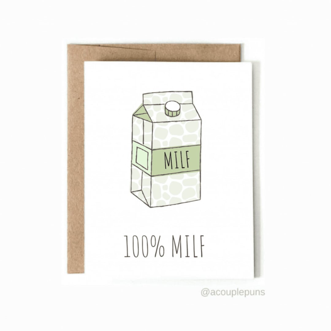 Milf Card L Card for New Mom, Card for Pregnant Friend, New Baby Card ...