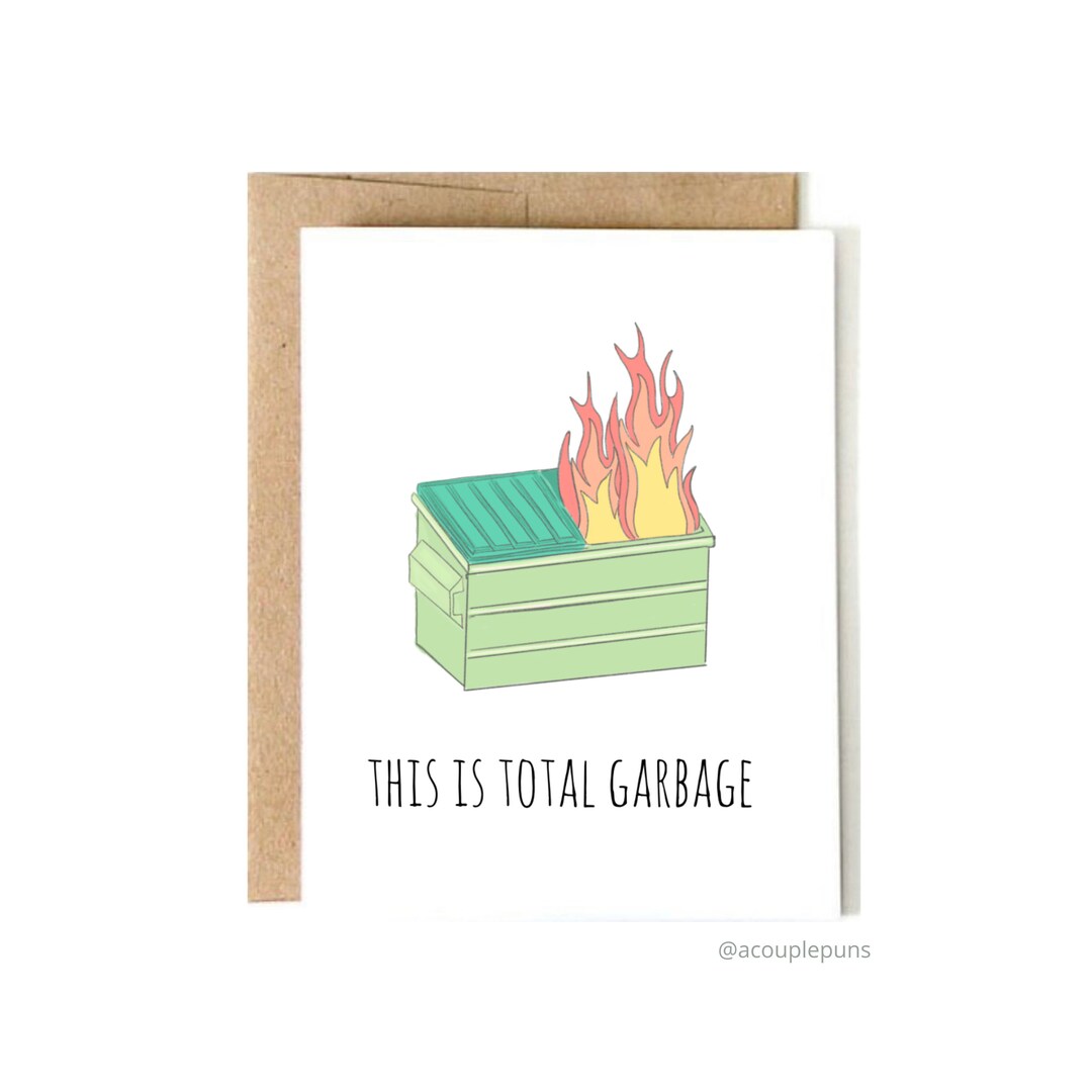2024 Card Dumpster Fire Card | Funny & Sarcastic Greeting Card for ...