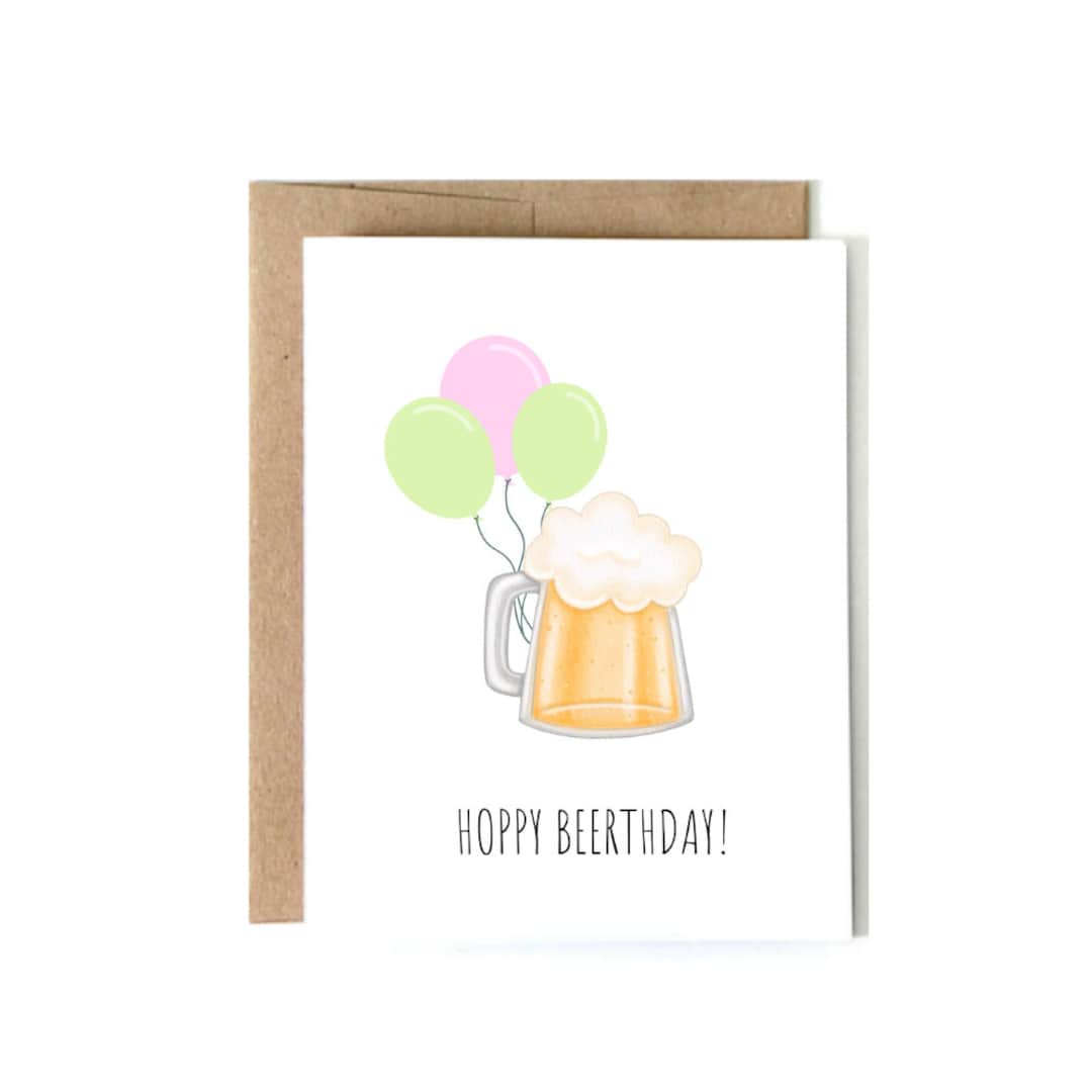 Happy Beer Day |birthday Card for Him, Birthday Card for Dad, Birthday ...