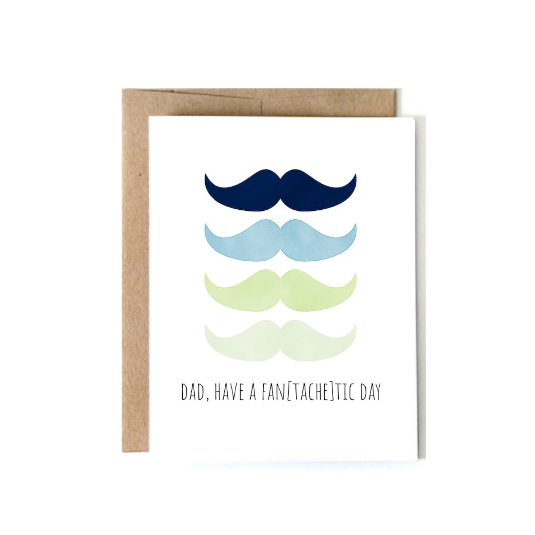 Mustache Father's Day Card // Father's Day Card From Wife, Funny Card ...
