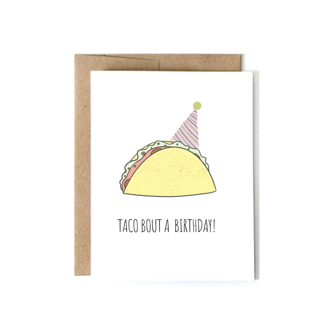 Taco Birthday | Birthday Card, Cute Birthday Card, Taco Card - Etsy