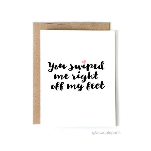 Swiped Right Card - Etsy