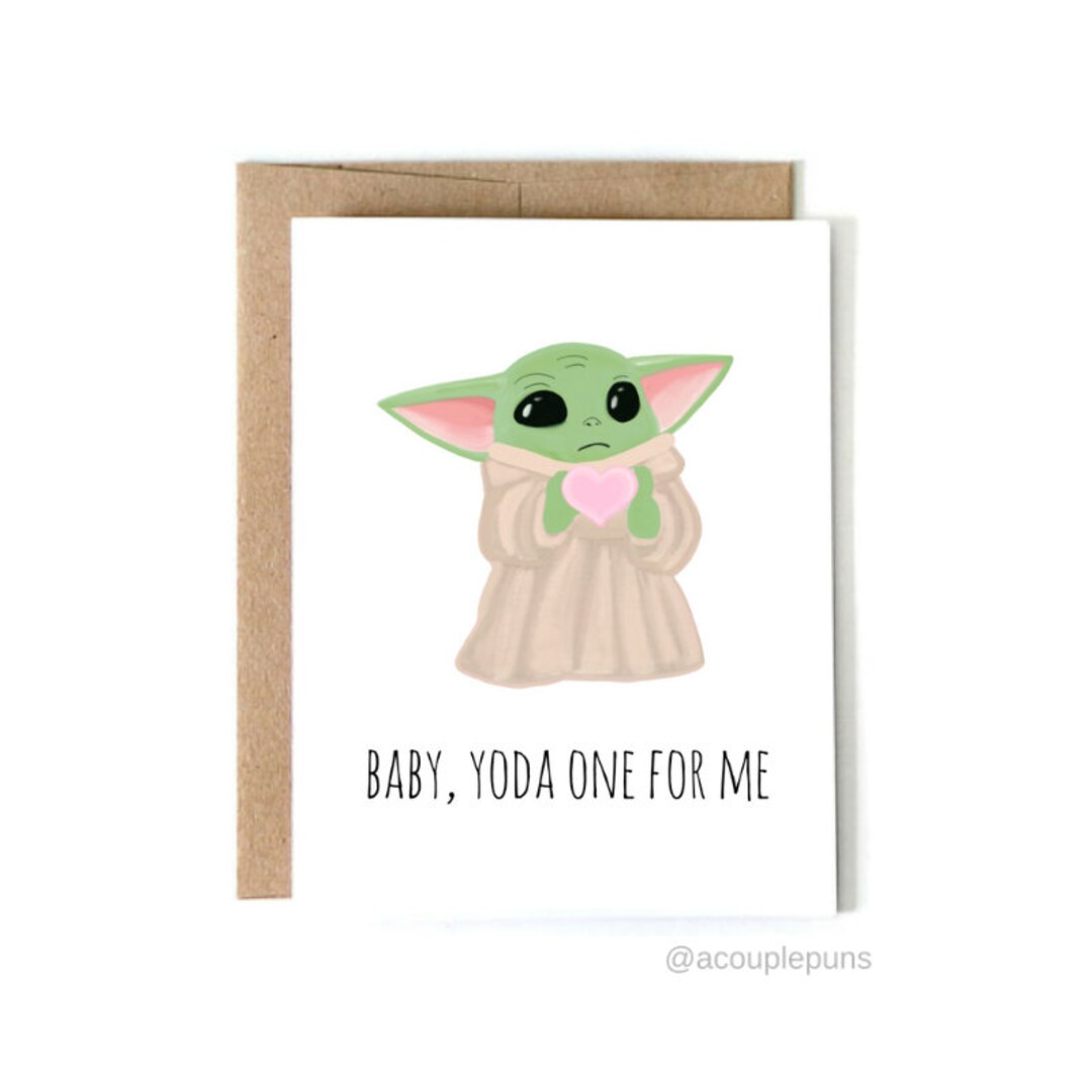 Baby Yoda Card | Baby Yoda Card, Starwars Card, Yoda Card, Starwars ...